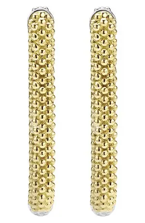 Lagos Caviar Lux Two-tone Mini Hoop Earrings - Silver/gold