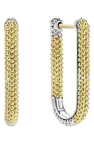 Lagos Caviar Lux Two-tone Mini Hoop Earrings - Silver/gold