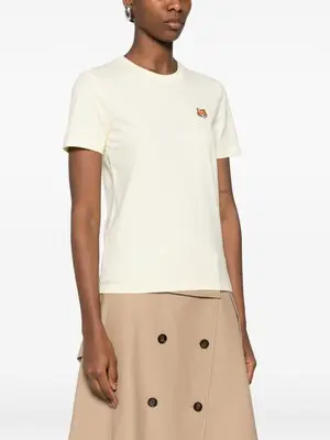 Maison Kitsuné Fox Head Cotton T-shirt - Yellow