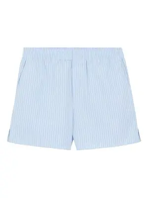 Ami Striped Cotton Shorts