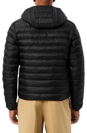 Lacoste Hooded Puffer Jacket - Black