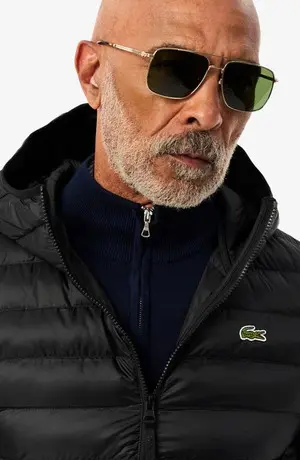 Lacoste Hooded Puffer Jacket - Black