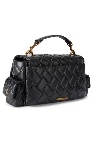 Kurt Geiger Kensington Multipocket Quilted Leather Shoulder Bag - Black