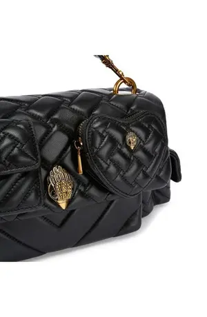 Kurt Geiger Kensington Multipocket Quilted Leather Shoulder Bag - Black