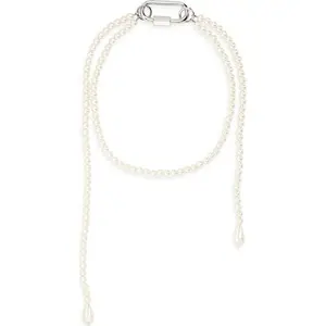 Simone Rocha Faux Necklace With Carabiner Clasp - Pearl