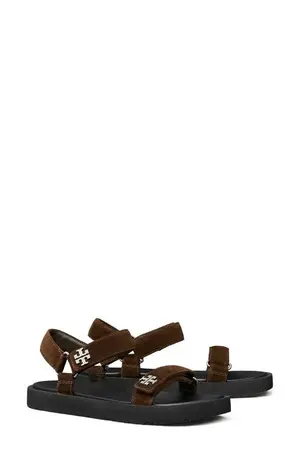 Tory Burch Kira Ankle Strap Sandal - Dark Cocoa/perfect Black