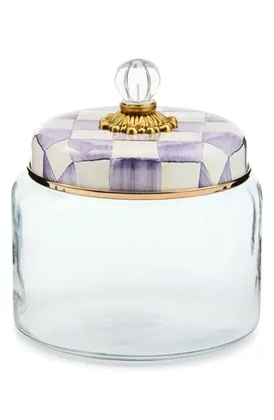 MACKENZIE-CHILDS Check Medium Kitchen Canister - Violet