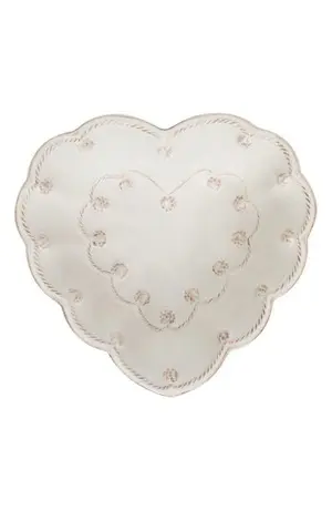 JULISKA Berry & Thread Ceramic Heart Bowl - Whitewash