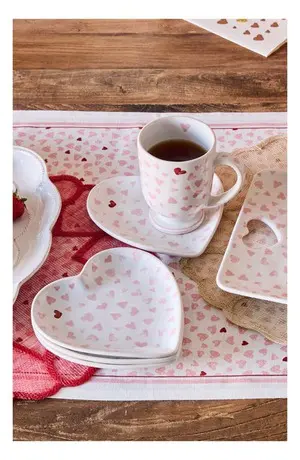 JULISKA Love You More Ceramic Heart Tray