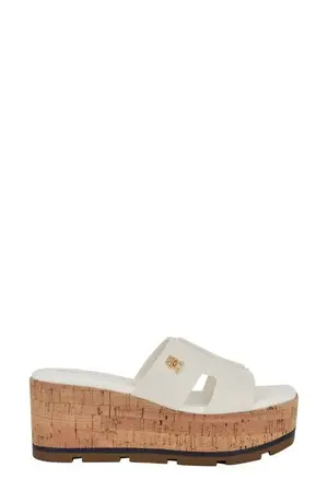 Tommy Hilfiger Heliena Platform Wedge Slide Sandal - Whi01