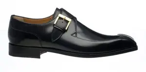 FERRINI French Calf Monk Strap Shoes - Black