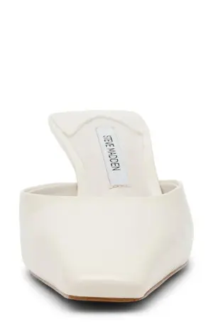 Steve Madden Alyse Mule With Sculptural Heel - Bone Pearlized