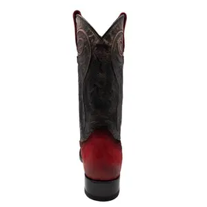 FERRINI Suede Roughrider Western Boots - Red