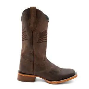 FERRINI Patriot Western Boots - Chocolate
