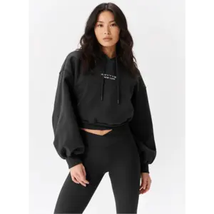 REVYVE ACTIVE Oversized Fleece Hoodie - Black
