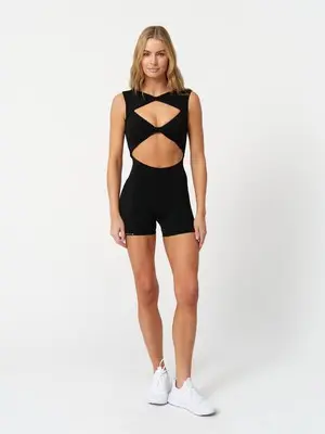 REVYVE ACTIVE Sculpting Short Jumpsuit With Cutout Detail