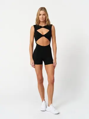 REVYVE ACTIVE Sculpting Short Jumpsuit With Cutout Detail
