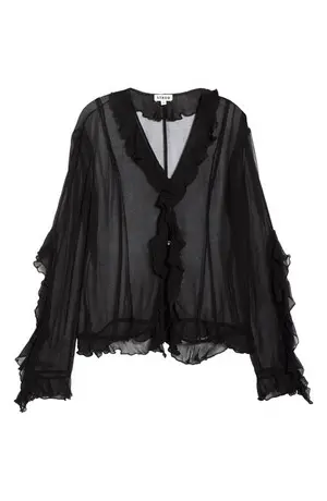 Staud Kellcy Ruffle Sleeve Top