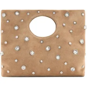 Mango Suede Studded Top Handle Bag