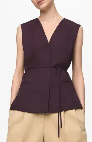 Mango Tie Detailed Vests For Women