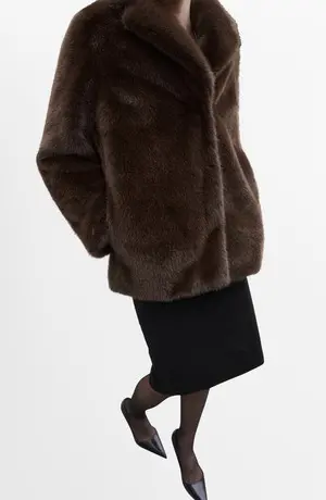 Mango Faux Fur Jacket