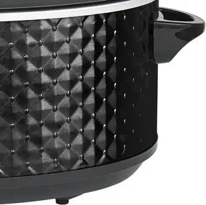 BRENTWOOD 3.5qt Diamond Pattern Slow Cooker - Black