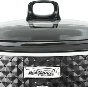 BRENTWOOD 3.5qt Diamond Pattern Slow Cooker - Black