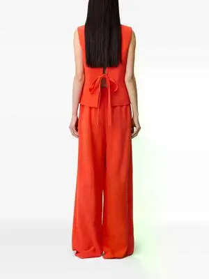 Claudie Pierlot Button-fastening Tie-back Waistcoat - Orange