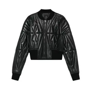 Rick Owens X Moncler Woven Geocamo Cropped Jacket - Black