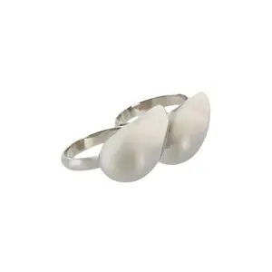 Givenchy G Tears Double Finger Ring - Silver