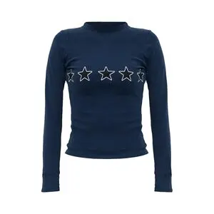 Balenciaga Long-sleeve Fitted Crew Neck Top