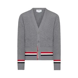 Thom Browne Classic V-neck Cardigan - Grey