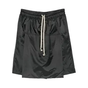 Rick Owens X Moncler Woven Kilt Shorts - Black