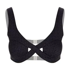 Givenchy 4g Crossed Bikini Top - Black