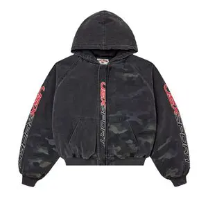 VALE FOREVER Camo Hooded Bomber Jacket