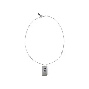 Givenchy Cvd Double Tag Necklace - Silver