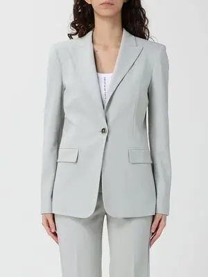 Pinko Single-breasted Viscose Blazer - Grey