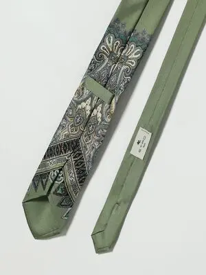 Etro Printed Silk Neck Tie - Green
