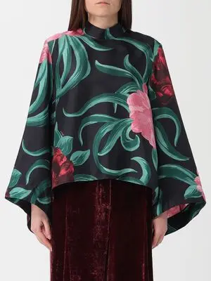 La DoubleJ Silk Blouse With Floral Print - Blue