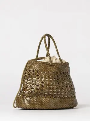 Dragon Diffusion Woven Leather Bucket Bag - Green