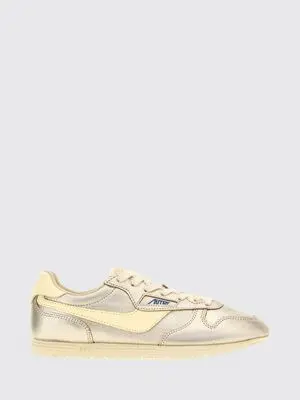 AUTRY Windspin Laminated Leather Sneakers - Silver
