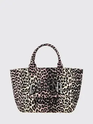 GANNI Leopard Print Tote Bag - Violet