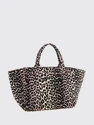 GANNI Leopard Print Tote Bag - Violet