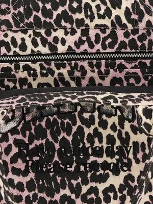 GANNI Animal Print Canvas Tote Bag
