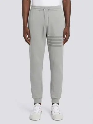 Thom Browne Sweatpants With Signature Stripes - Grey