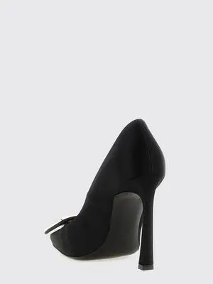ROGER VIVIER Trompette Satin Pumps With Jewel Buckle