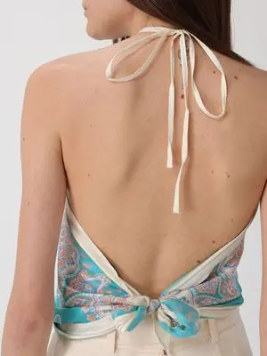 Pinko Halter Neck Paisley Print Top