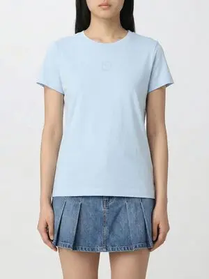Pinko Short Sleeve T-shirt With Logo - Dust