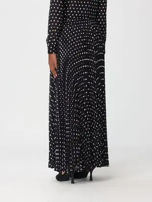 Michael Kors Polka Dot Pleated Maxi Skirt