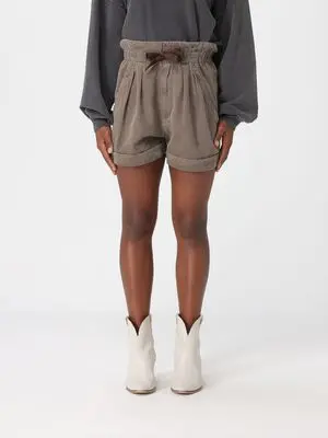 Isabel Marant Étoile Paper Bag Waist Drawstring Shorts - Brown
